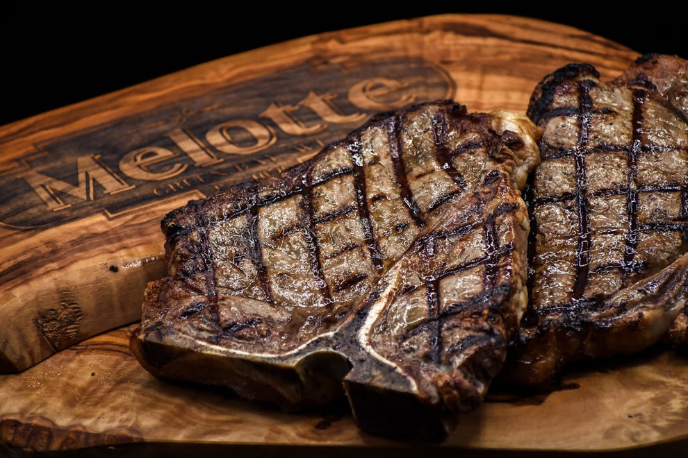 Signature Angus T-Bone Steak (2 count) – Melotte Marketplace